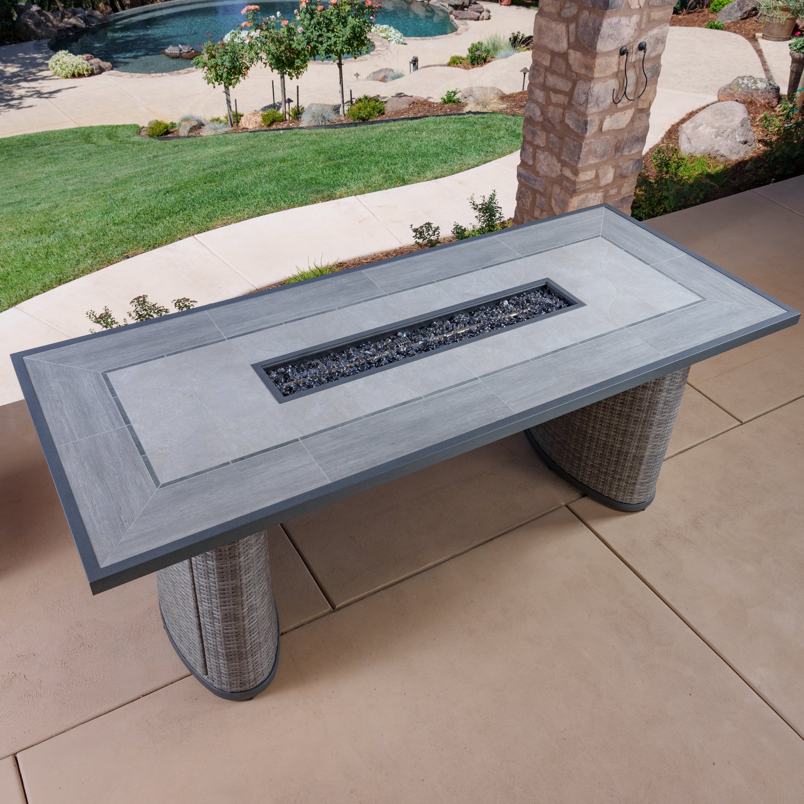 Parson 7-piece Fire Outdoor High Dining Set